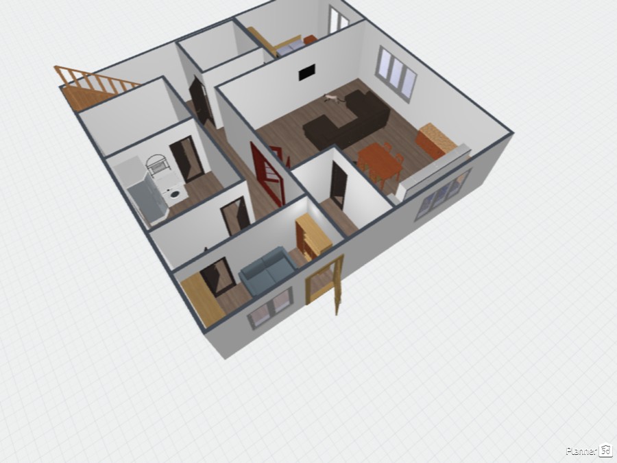 шишка 1 этаж - Free Online Design | 3D House Floor Plans by Planner 5D