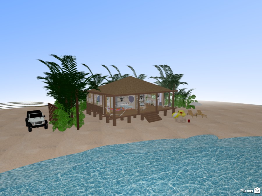 Nice beach house - Free Online Design | 3D House Floor Plans by Planner 5D