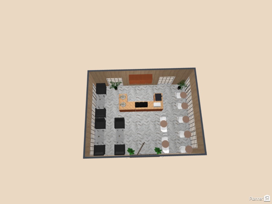 Caffe&Bakery - Free Online Design | 3D Cafe Floor Plans by Planner 5D