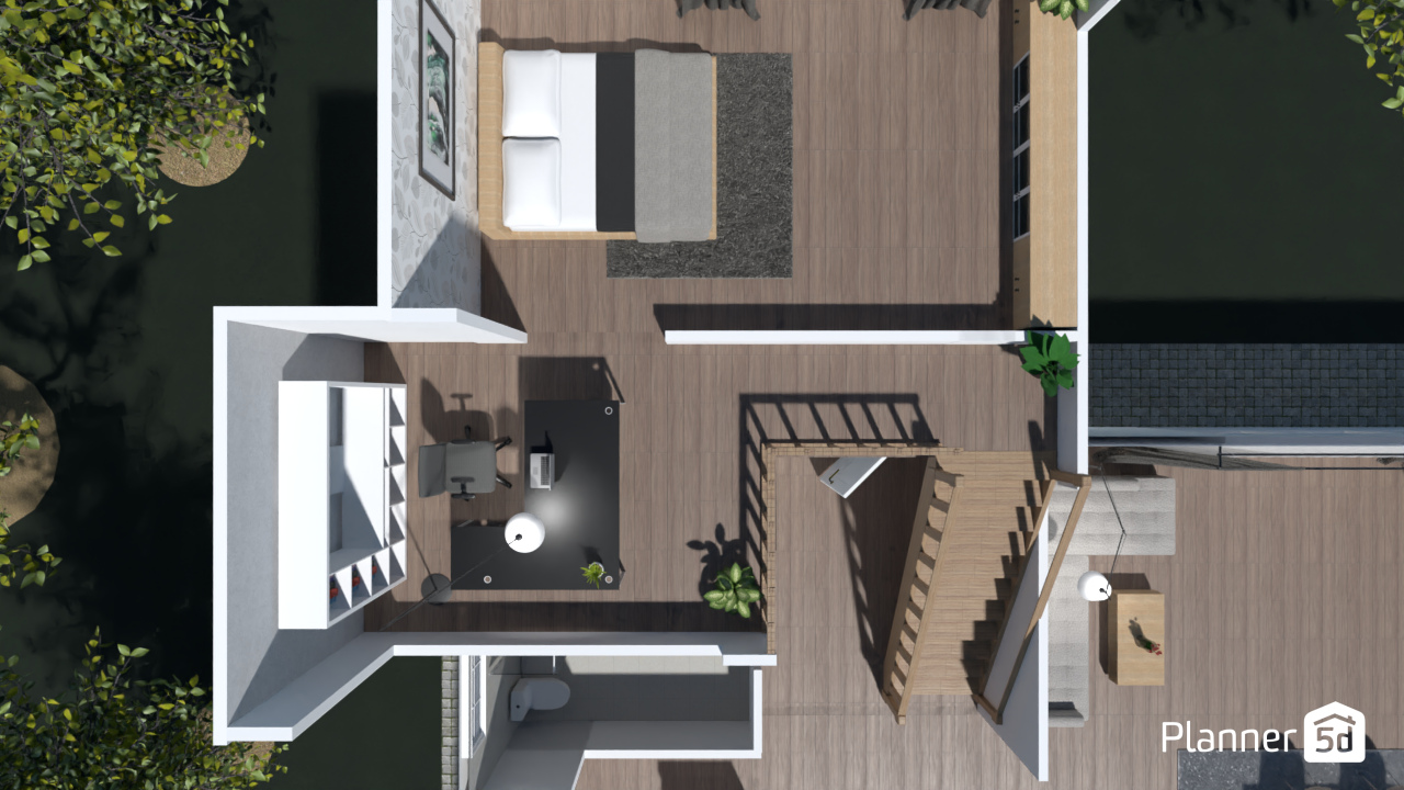 Modern House - Free Online Design | 3D Office Floor Plans by Planner 5D