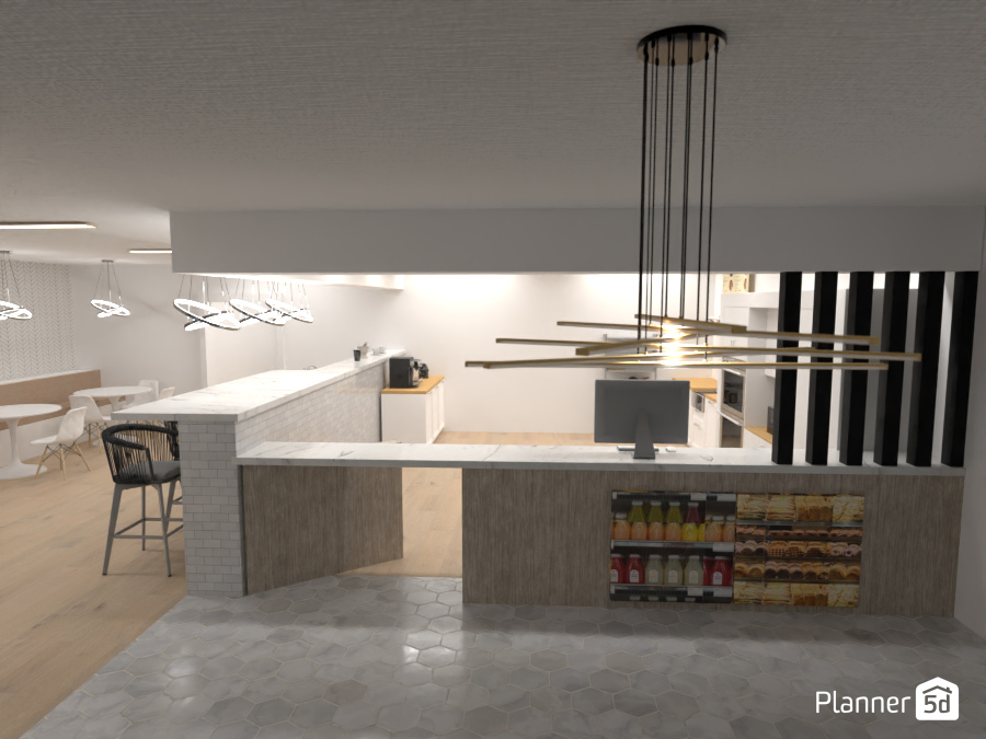 COZY CAFE - Free Online Design | 3D Cafe Floor Plans by Planner 5D