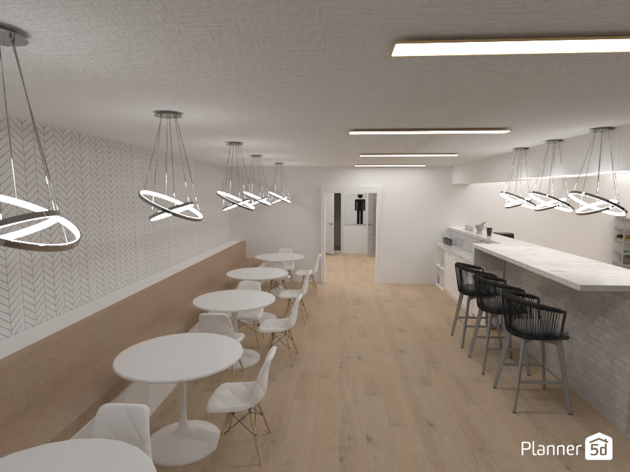 COZY CAFE - Free Online Design | 3D Cafe Floor Plans by Planner 5D