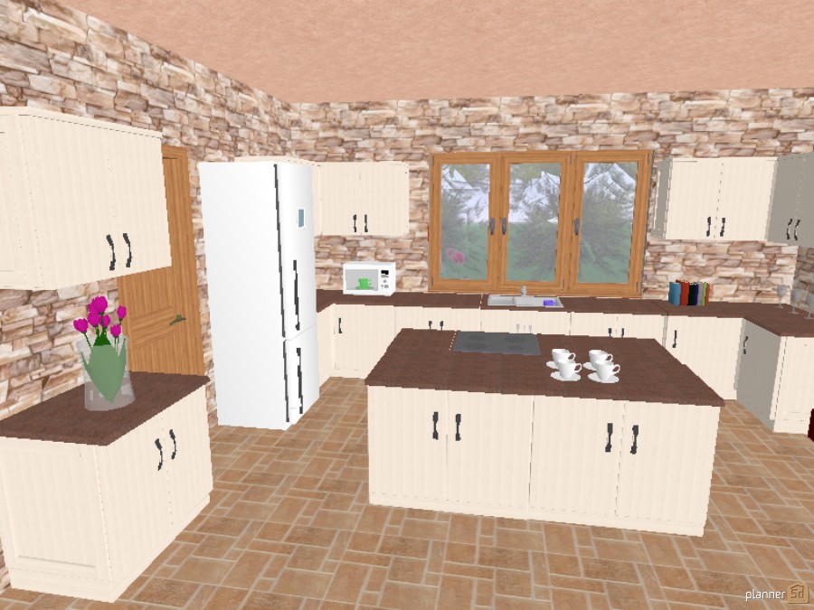 Kitchen - Free Online Design | 3D Kitchen Floor Plans by Planner 5D
