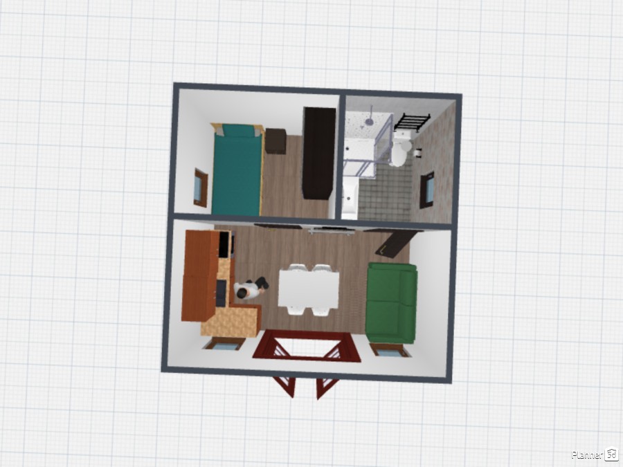 20,7m2 - Free Online Design | 3D House Floor Plans by Planner 5D