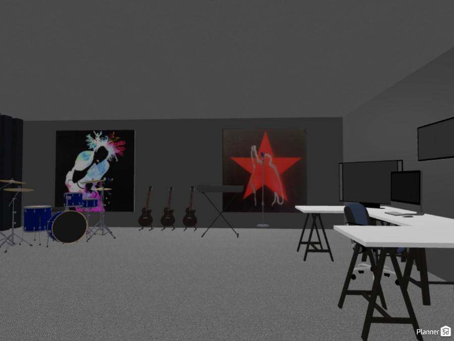 Music Room - Free Online Design | 3D Floor Plans by Planner 5D