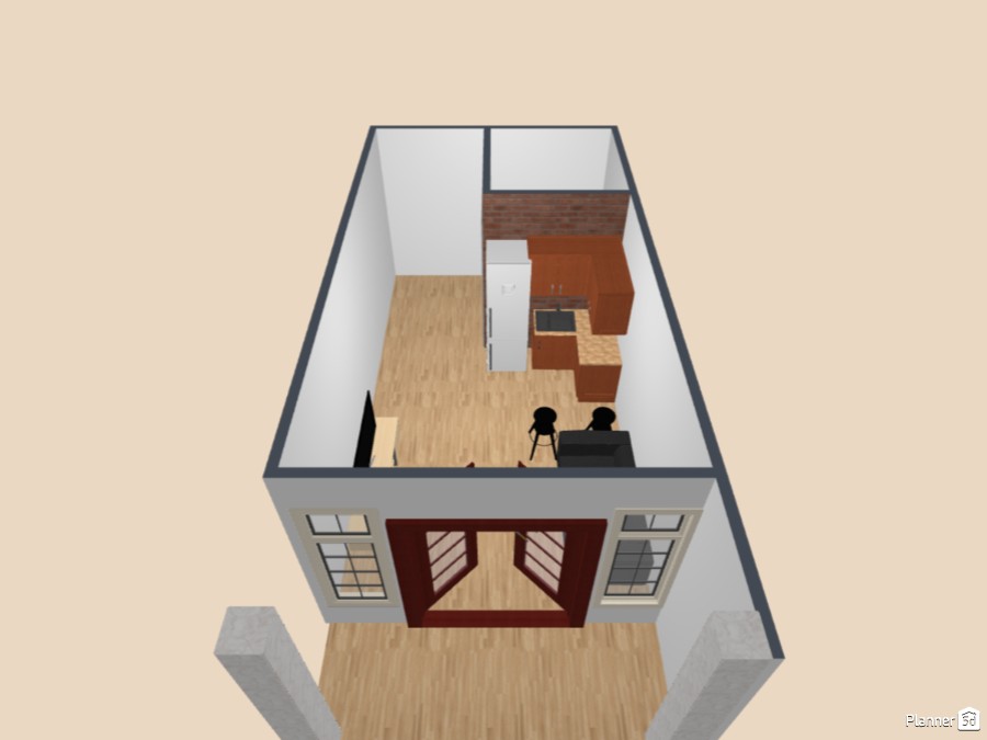 Ruangan 3,5 x 6,5 cm - Free Online Design | 3D Living Room Floor Plans ...