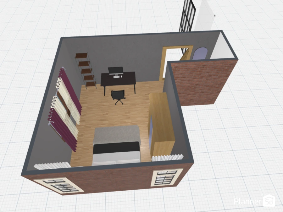 my room - Free Online Design | 3D Bedroom Floor Plans by Planner 5D