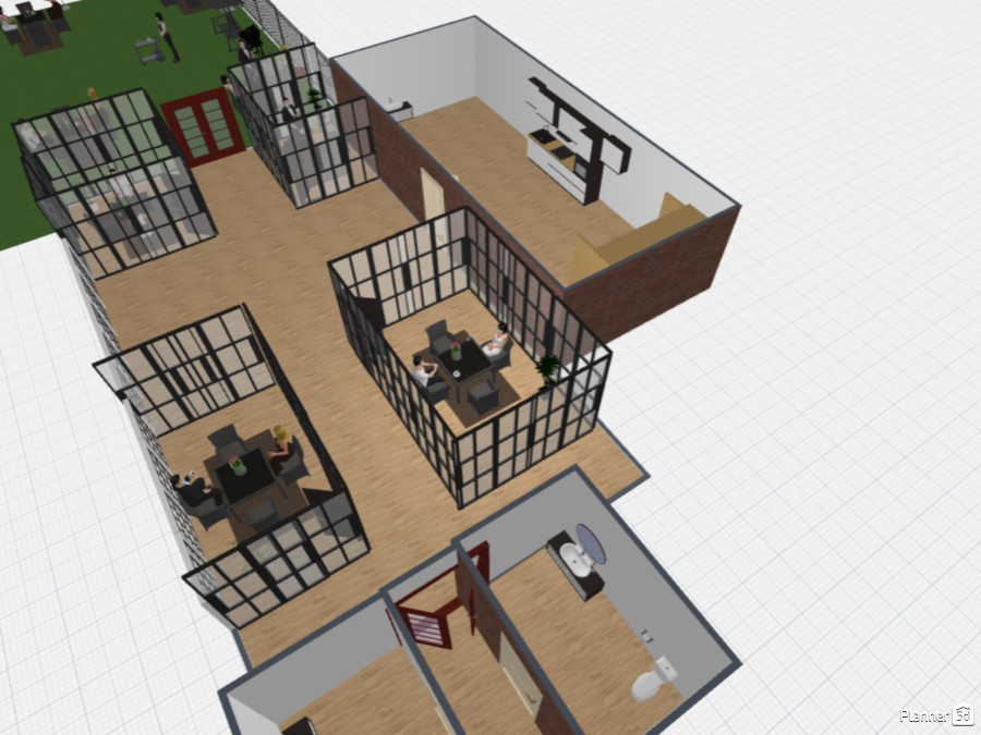 Tecnical - Free Online Design | 3D Cafe Floor Plans by Planner 5D