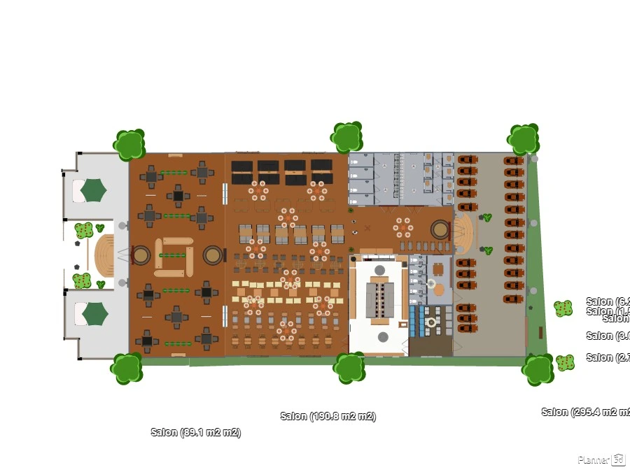 Restaurant - Free Online Design | 3D Kitchen Floor Plans by Planner 5D