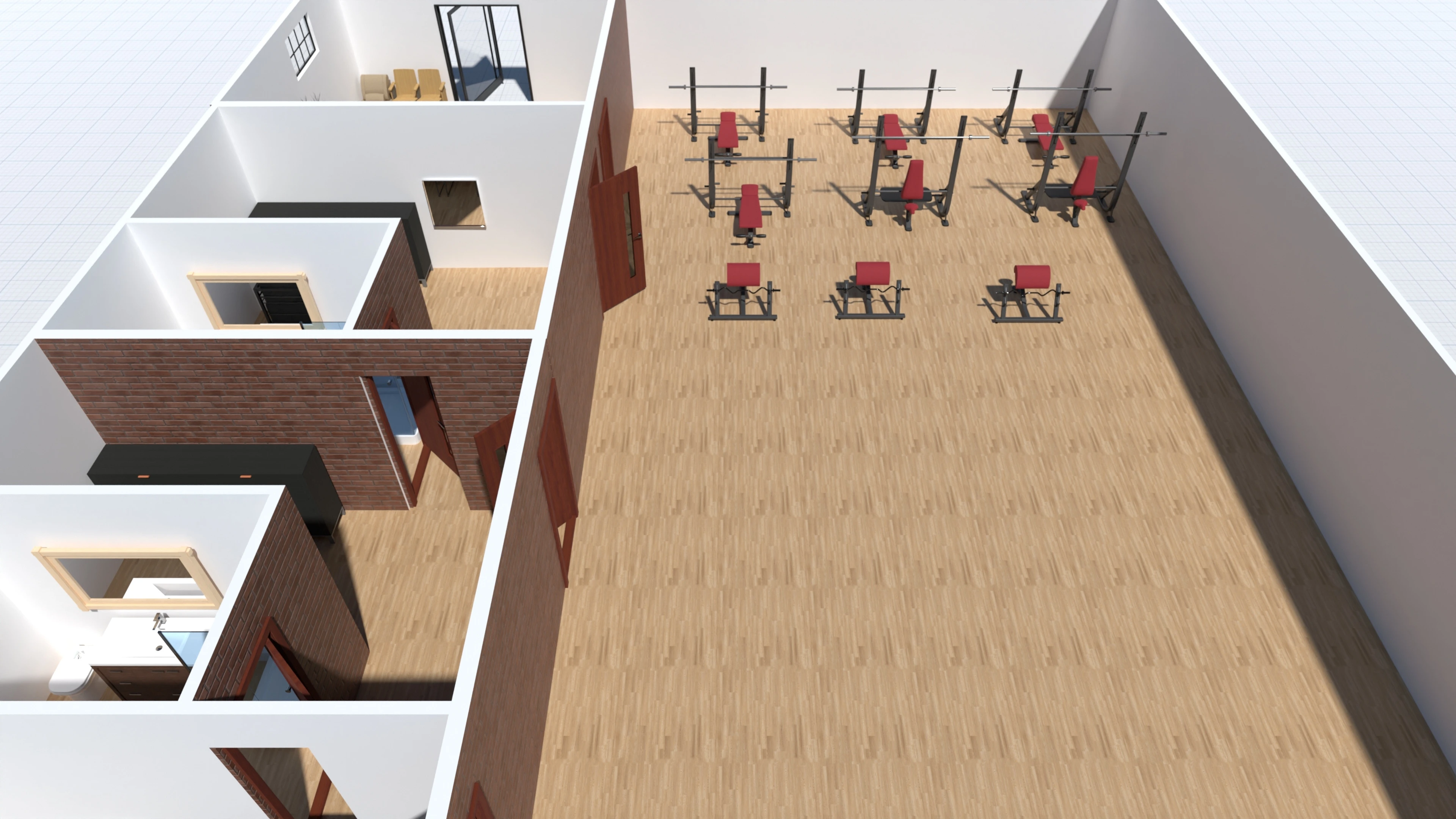 gym - Free Online Design | 3D Lighting Floor Plans by Planner 5D