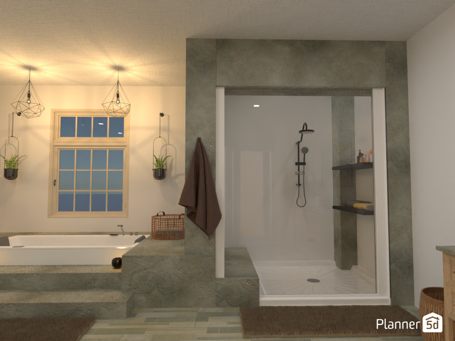 Bathroom #2 - Free Online Design | 3D Bathroom Floor Plans by Planner 5D