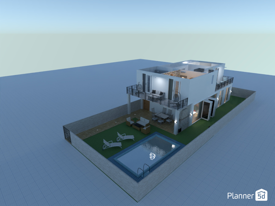 Two story wih pool 4bedroom 180sqm - Free Online Design | 3D Floor ...