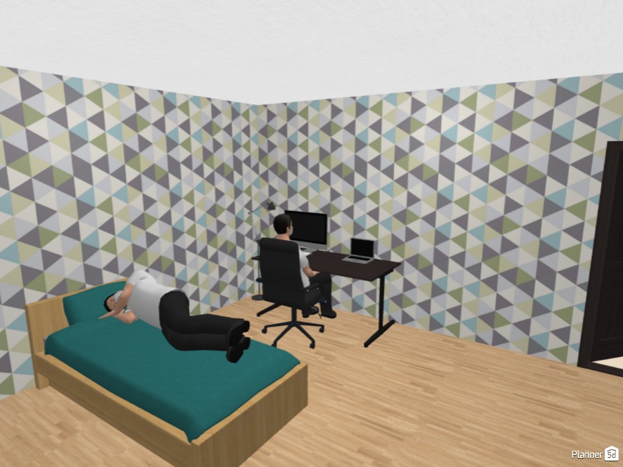 Upper rooms - Free Online Design | 3D Floor Plans by Planner 5D