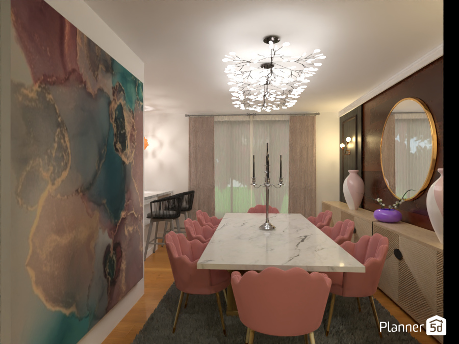 Comedor Rosado - Free Online Design | 3D Floor Plans by Planner 5D