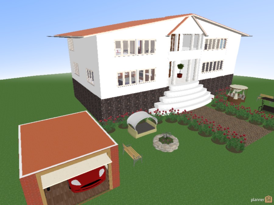 White Mansion - Free Online Design | 3D Floor Plans by Planner 5D