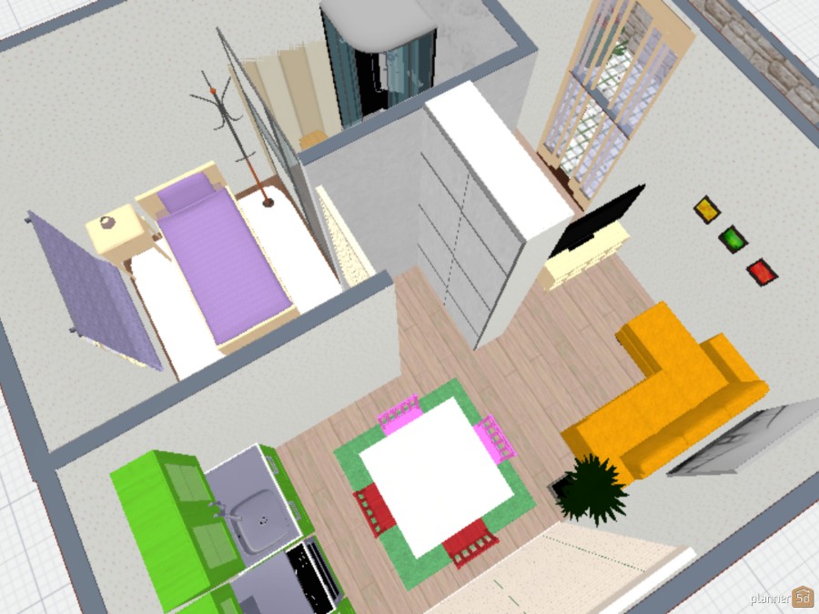 Minipiso - Free Online Design | 3D Apartment Floor Plans by Planner 5D