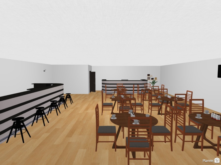 Projeto - Free Online Design | 3D Cafe Floor Plans by Planner 5D