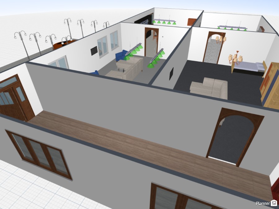 One person house - Free Online Design | 3D Floor Plans by Planner 5D