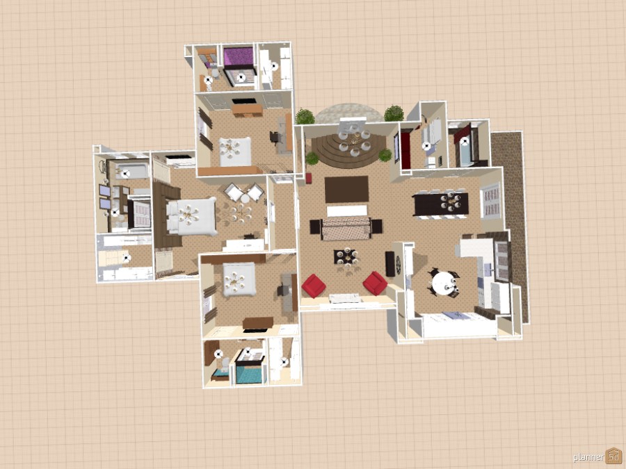 High class Apartment. - Free Online Design | 3D Floor Plans by Planner 5D